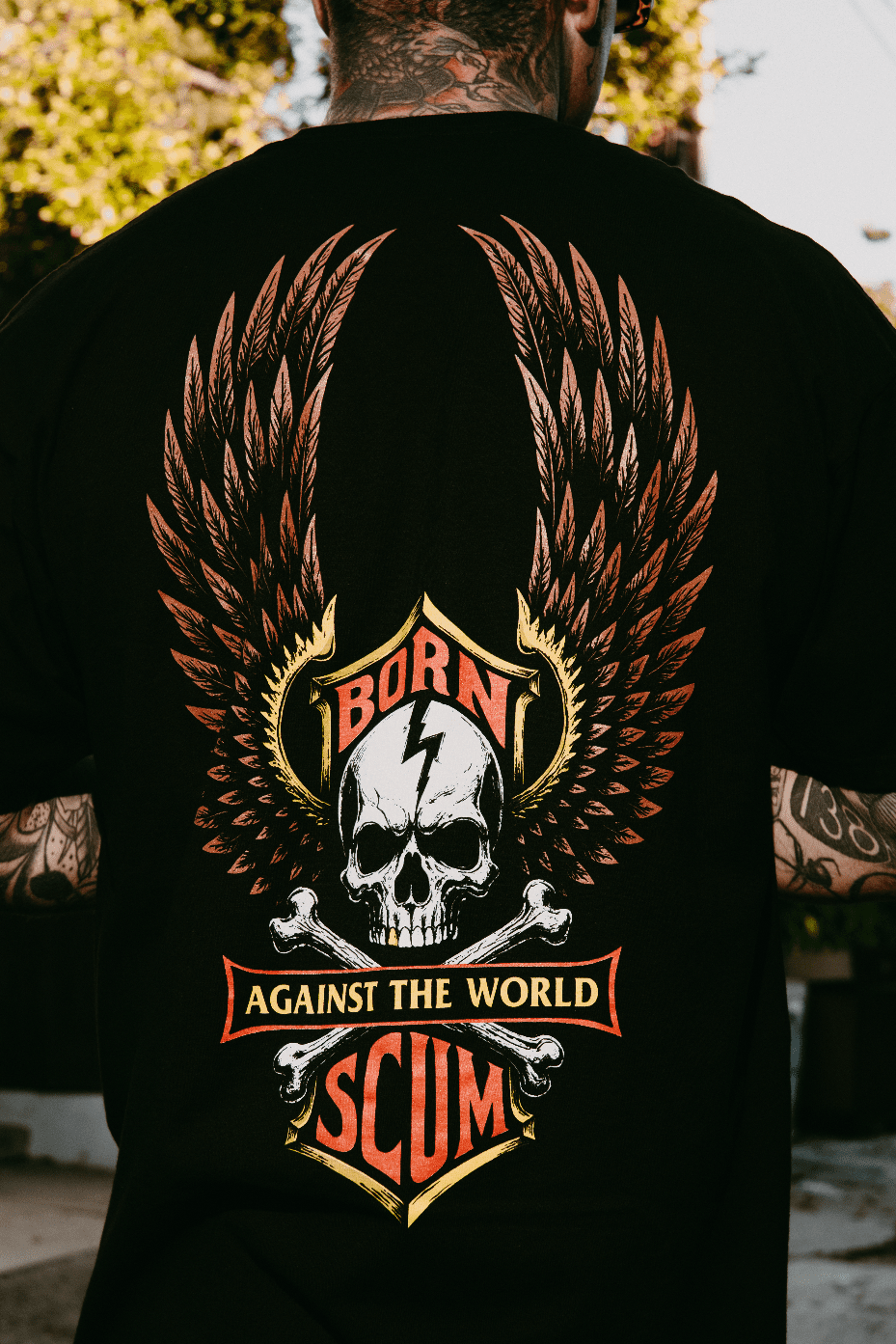 Against the World Heavyweight Tee | USA Cotton – Born Scum – Born Scum