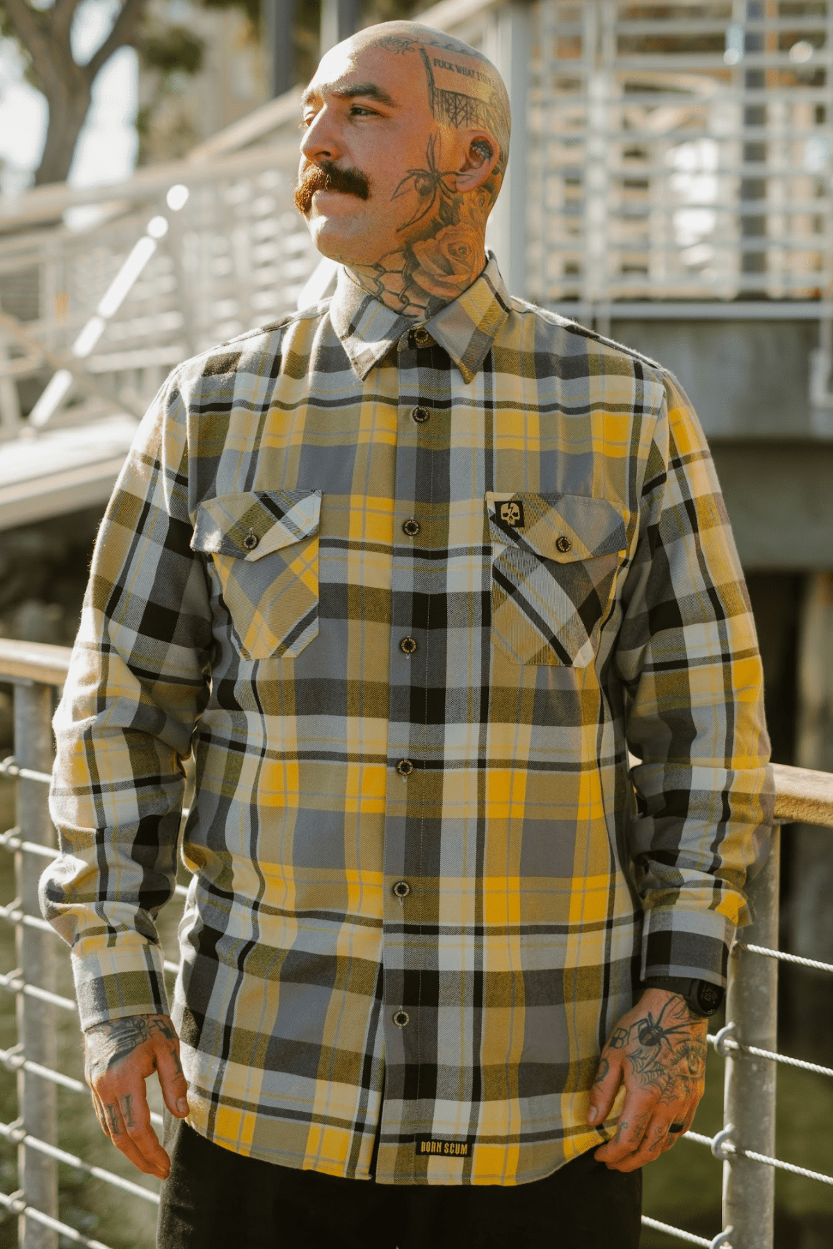 Out For Blood - Black, Red, and Gold Flannel – Born Scum