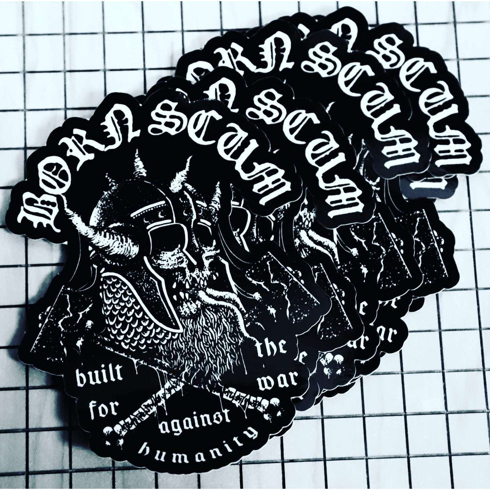 BUILT FOR WAR 4.5" X 3.75" STICKER | Born Scum – Born Scum
